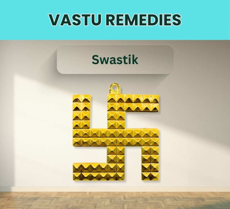 Golden Swastik Pyramid for Vastu Dosh & Prosperity - IIAG